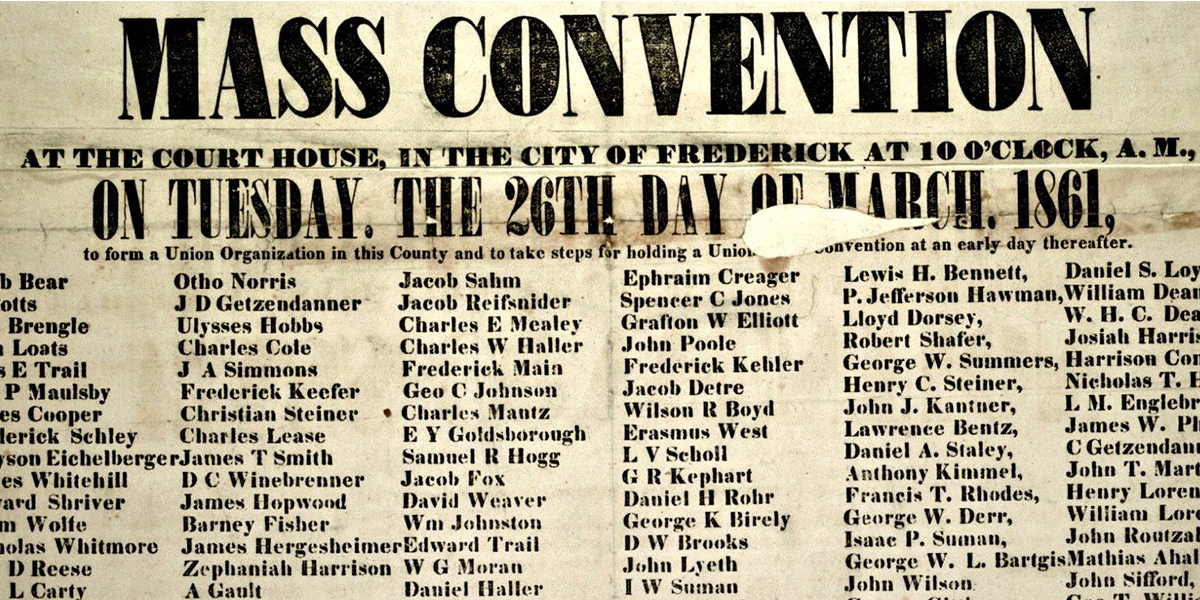 The First Year: Frederick in 1861 - First Saturday Walking Tour ...